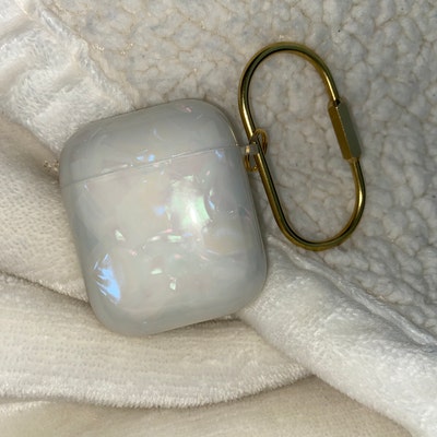 Pearl White AirPod Case, AirPod Pro Case, AirPod Case Keychain, AirPod ...