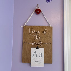 Wooden Verse of the Week Sign, Bible Memory Verse Sign, Bible Verse ...