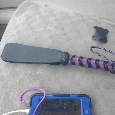 Purple Black LOOPED Paddle / Slapper Your Choice of Style and Color - Etsy