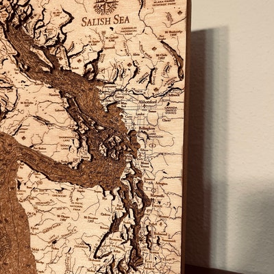 Cape Cod Wood Carved Map Grey Frame - Etsy