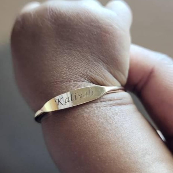 10k Solid Gold Heart Signet Ring for Baby, Kids, Midi | Jewelry ...