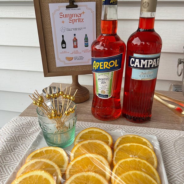 3 Spritz Station Sign Set, Aperol Spritz Recipe Card Printable ...