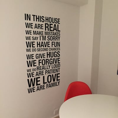 In This House, Wall Art, Wall Stickers, Wall Decals, Decal, Stickers ...