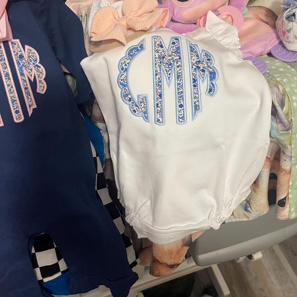 Monogrammed Pajamas, Girls Personalize Pajamas, Boys Monogram Pajamas ...