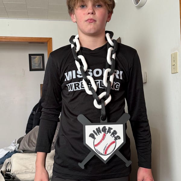 Custom 3D Printed Sports Fan Chain: Oversized Team Turnover Logo ...