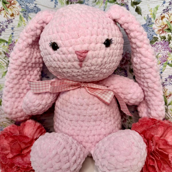 Floppy White Bunny Crochet Pattern - Soft Amigurumi Rabbit Plush Toy ...