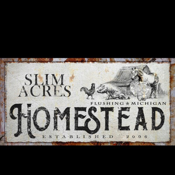 Homestead Farmhouse Sign Home Decor Family Farm Sign Industrial Print ...