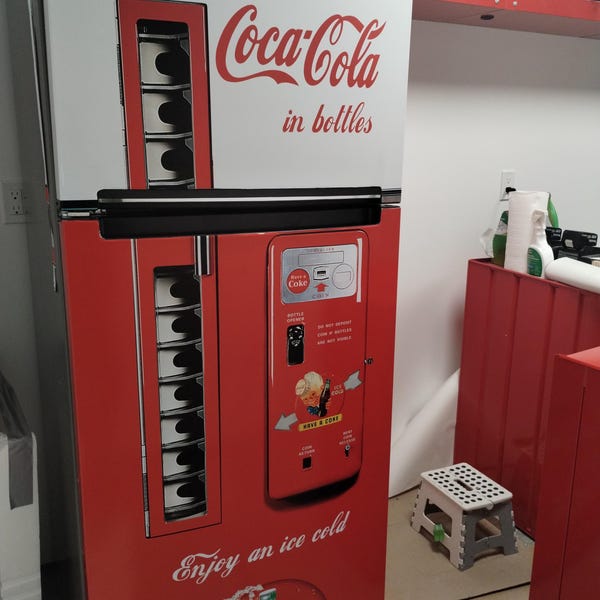 Vintage Vending Machine Fridge Wrap for Side-by-side Refrigerator ...
