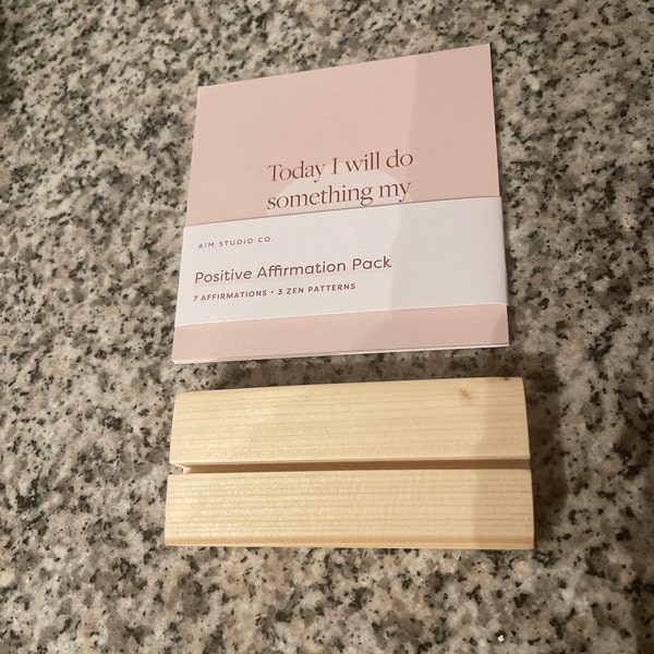 Positive Affirmations Daily Quote Cards With Stand: Inspirational ...