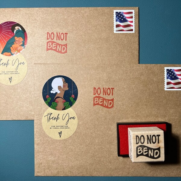 Do Not Bend Rubber Stamp, Handle With Care Shipping Rubber Stamp ...