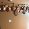 Handmade Copper and Brass Pot and Pan Rack, Copper Rails, Copper ...