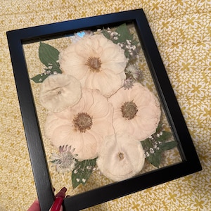 11x14 Custom Floral Shadow Box Wedding Flower Shadow Box Funeral ...