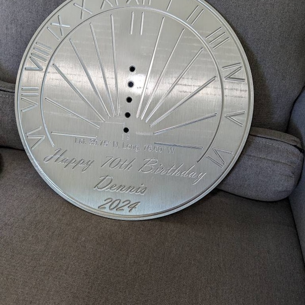 Custom Engraved Unique Sundial - Circular, Precision Calibrated for ...