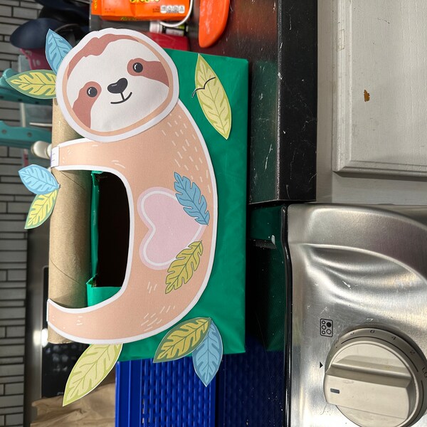 Sloth Printable Box Kit | DIY Valentine Box Decor Kit for Valentine's ...