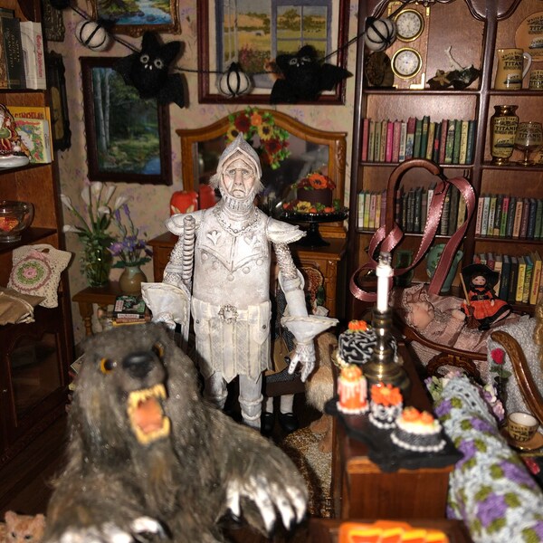 Halloween Mummy Felt Brooch, Miniature Needle Felted Ghost With Orange ...