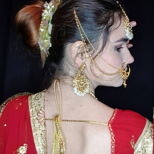 Gold Gajra & Jaalpearl Gajrabollywood Gajraindian Wedding - Etsy