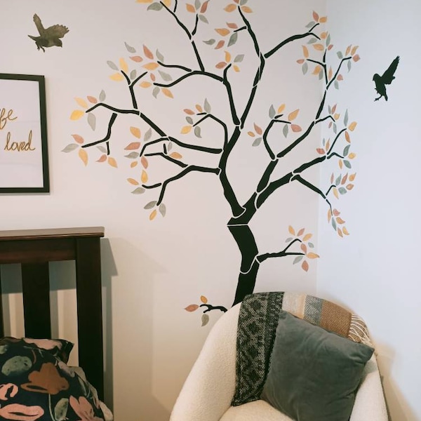 Tree Stencil Pack - Large Tree Stencils - Wall Stencils - Wall Decor ...
