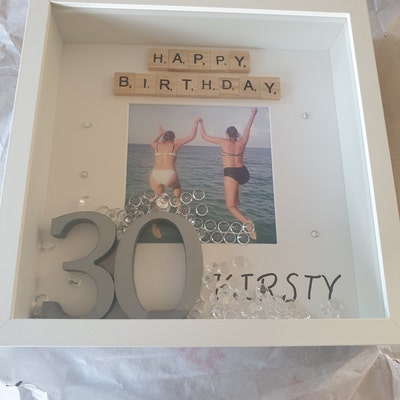Happy Birthday Frame Happy Birthday Scrabble Box Frame Happy - Etsy UK