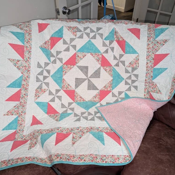 Beginner Quilt Pattern Paper Copy of Oasis Quilt Pattern for Beginners ...