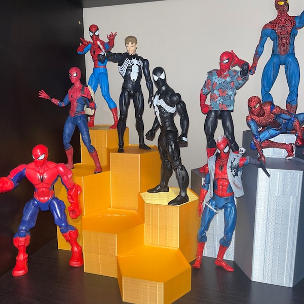 6" Action Figure Hexagon Stands and Risers - STL 3D Print Files Hex - Etsy