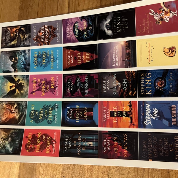 Custom Book Cover Sticker Sheet - Etsy