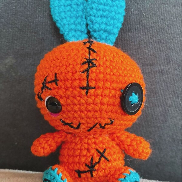 Amigurumi Mini Voodoo Bunny Crochet Pattern. Creepy, Cute, Scary Rabbit ...