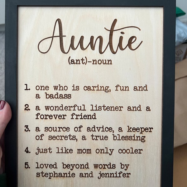 Cool Aunt Sign, Aunt Gift, Best Aunt Ever, Funtie, Mother's Day Gift ...