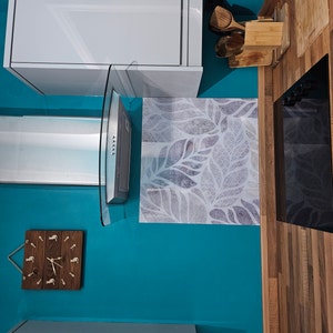 Kitchen Glass Splashback Toughened and Heat Resistant Tile Cooker Panel ...