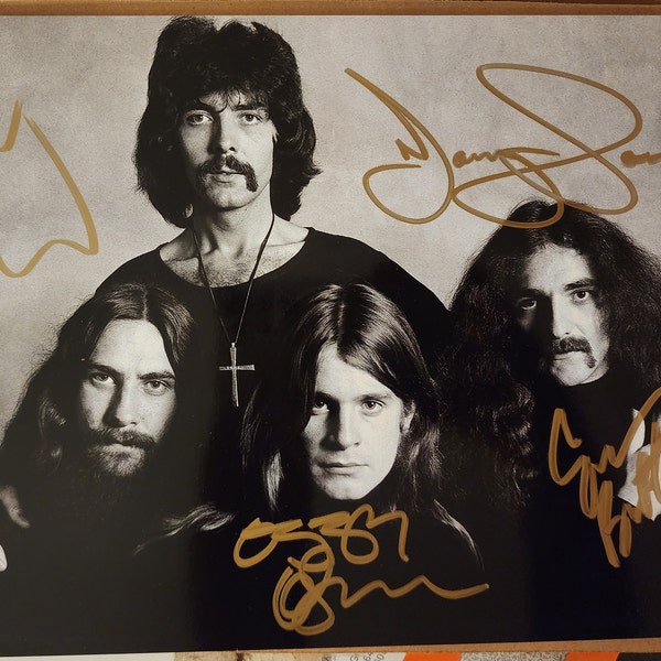Black Sabbath Full Original Band Signed Autographed 8x12 Inch Photo + COA - Etsy
