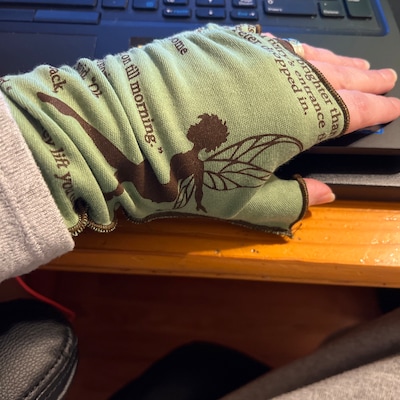 Peter Pan Writing Gloves Fingerless Gloves, Arm Warmers, J.M. Barrie ...