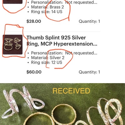 Arthritis Finger Splint Ring, 925 Sterling Solid Silver Ring,arthritis ...