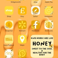 EDITABLE Desktop Organizer Wallpaper Folder Icons Yellow - Etsy Canada