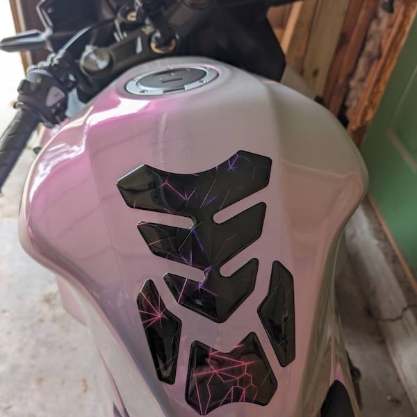 Abstract Neon Universal 3D Tank Pad Sticker Decal for Motorcycle Trike ...