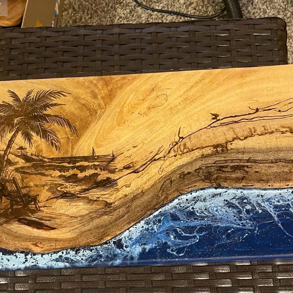 Laser Engrave File Beach Ocean Scene | Svg Png Dxf Eps Pdf ...