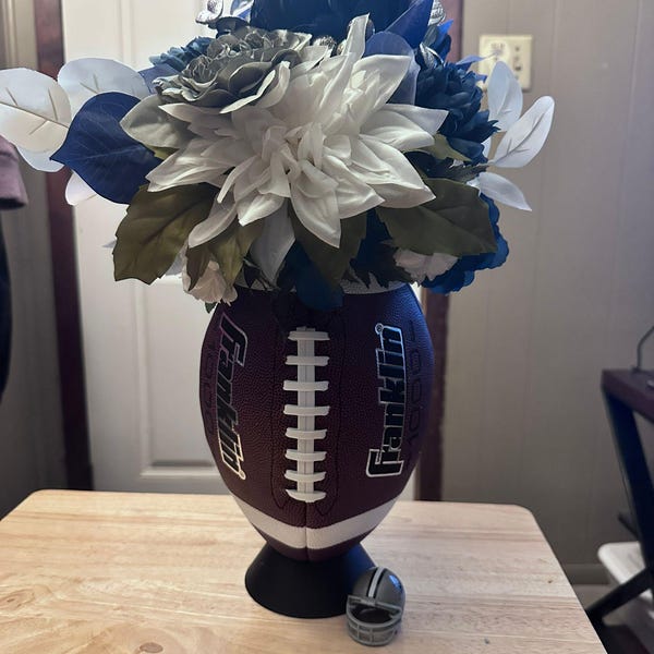 Custom Football Flower Arrangement - Etsy