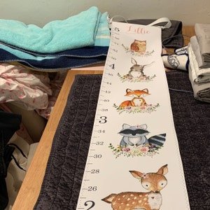 Woodland Growth Chart, Woodland Nursery Decor, Height Chart, Growth ...
