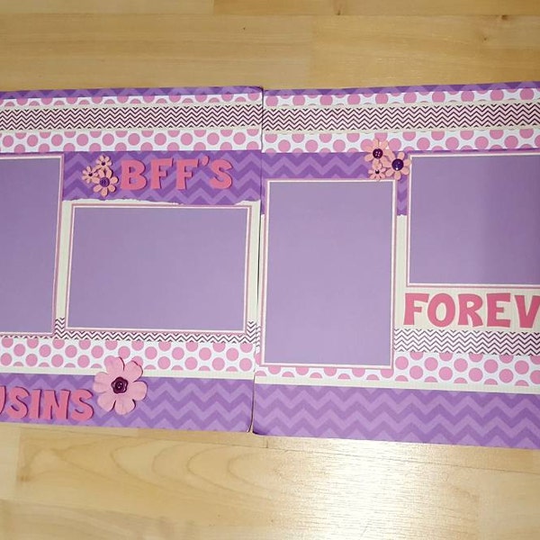 BACK TO SCHOOL 12 X 12 Premade Scrapbook Pages - High School Middle ...