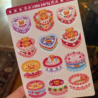 Cozy Bakery Sticker Sheet Cute, Kawaii, Aesthetic, Bear, Bread, Baking ...
