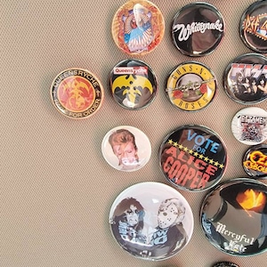 003 Glam Heavy Metal Hard Rock Southern Button Pin Badge | Etsy