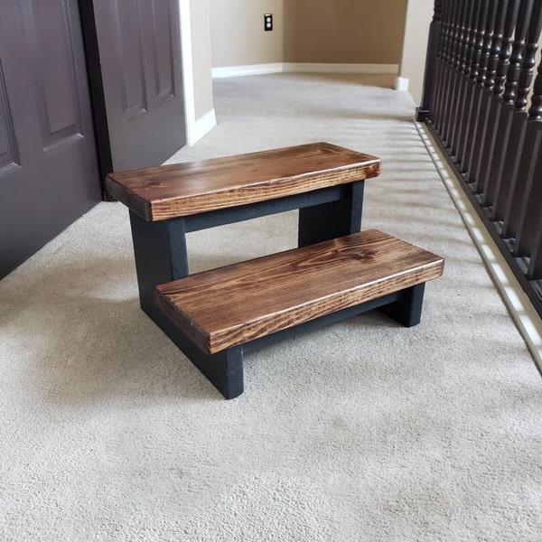 Large Step Stool - Adult Size Stool - Wooden Step Stool - Farmhouse ...