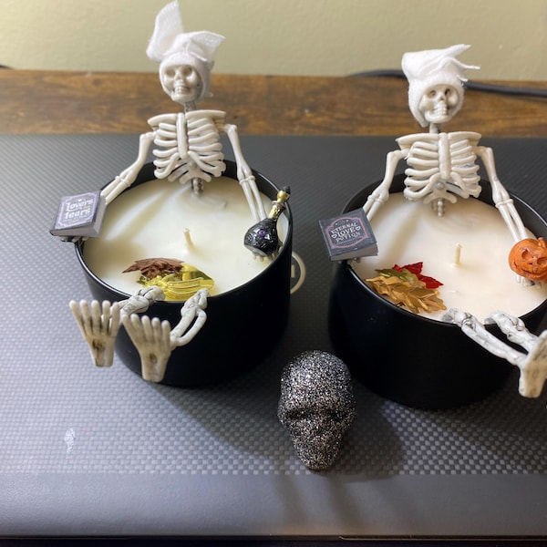 Soaking My Skeleton Bones Skeleton Candle Bath Halloween Decor Soy ...
