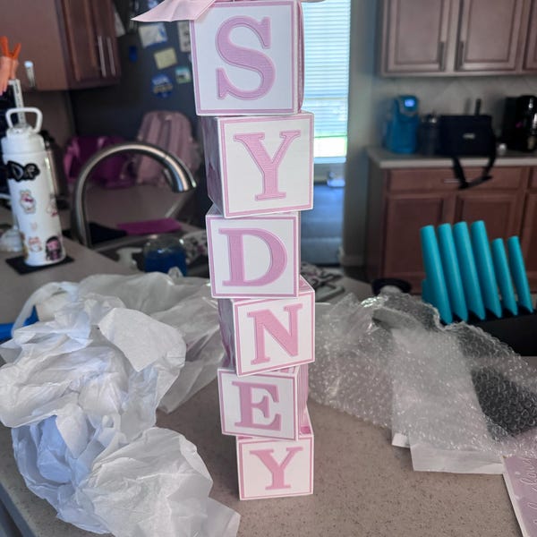 Custom Baby Name Blocks Baby Gift Baby Shower Newborn Nursery ...