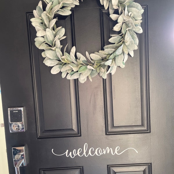Front Door Welcome Decal, Cute Welcome Sticker Greeting for Home, House ...