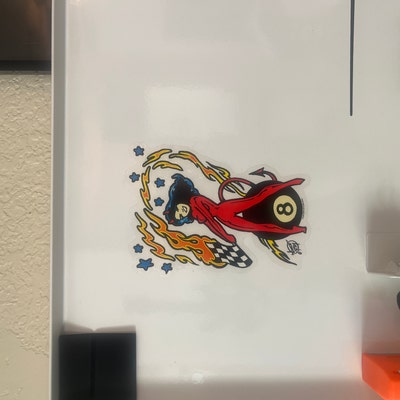 ART STICKER Flaming Devil Girl by Artist Vince Ray Decal VR6 - Etsy