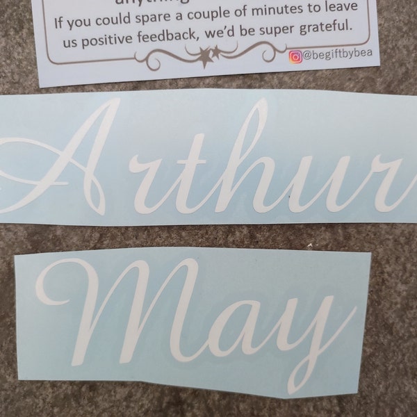 Personalised Text Vinyl Sticker | Word, Name Sticker | Cut Fancy Font ...