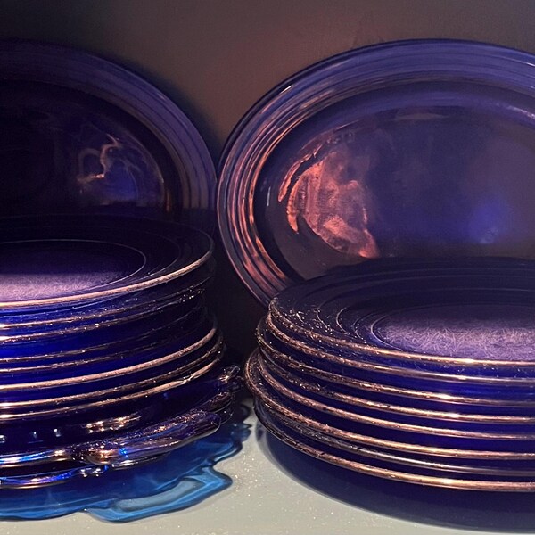 Set of 4 Tiara SANDWICH CHANTILLY GREEN Snack Plate Cup Sets 8 3/8 ...