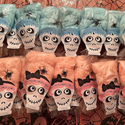 Skeleton Cotton Candy Halloween Treat Printable, Halloween Treat Bag ...