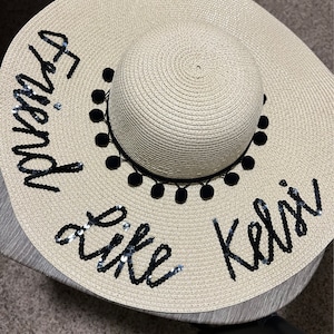 Custom Sun Hat Sun Hat-beach Hat Boho Hat Personalized Bachelorette ...