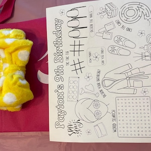 Pool Party Activity Sheet Summer Birthday Pool Party Favor Pool Party ...