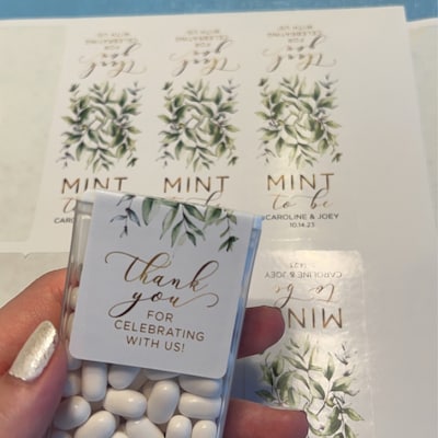 Mint to Be Tic Tac Stickers Wedding Favor Sticker Tic Tac Labels Bridal ...